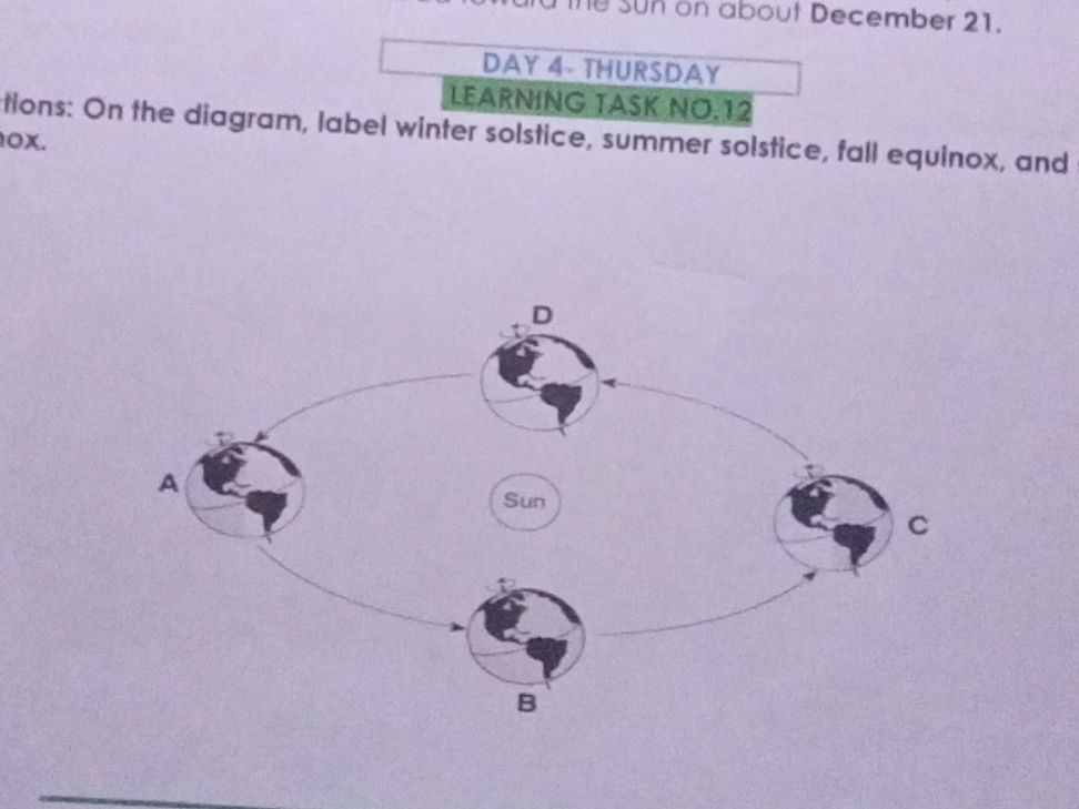 tions: On the diagram, label winter | StudyX