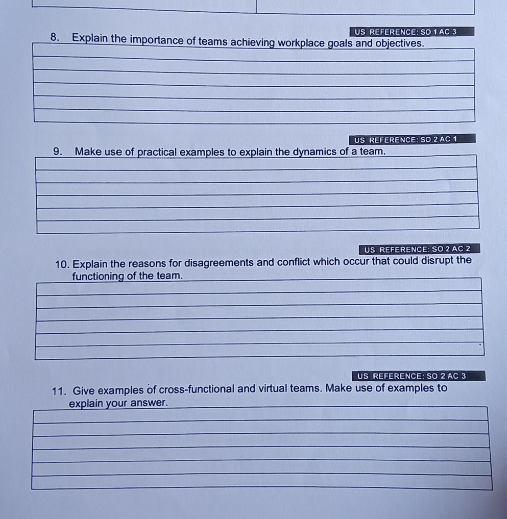 8. Explain the importance of teams achieving | StudyX