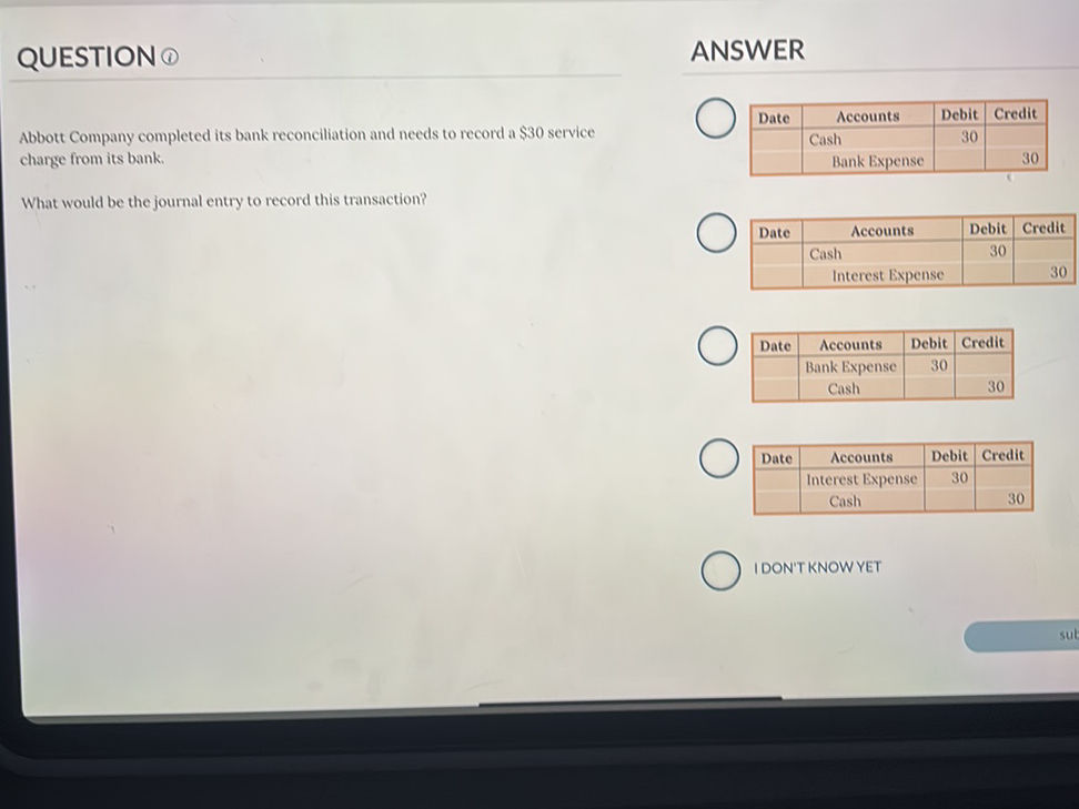Abbott Company completed its bank | StudyX