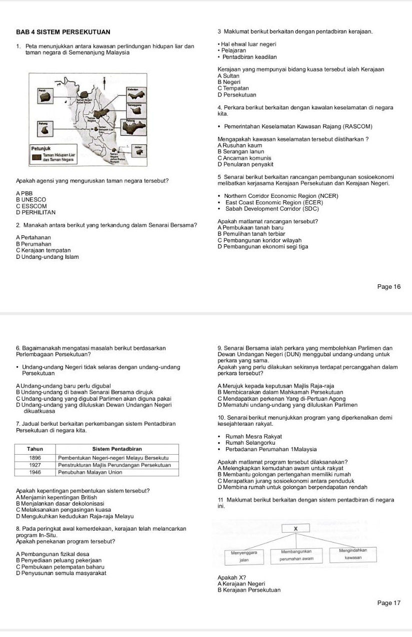 1. Peta menunjukkan antara kawasan | StudyX