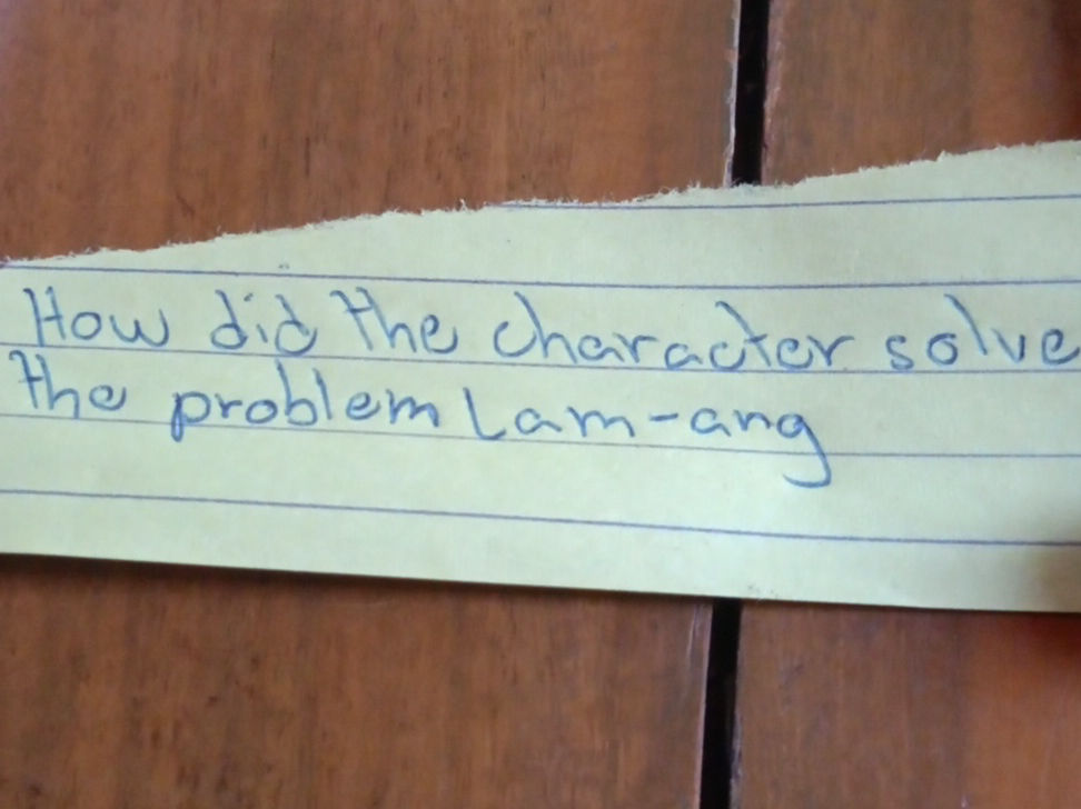 How did the character solve the problem | StudyX