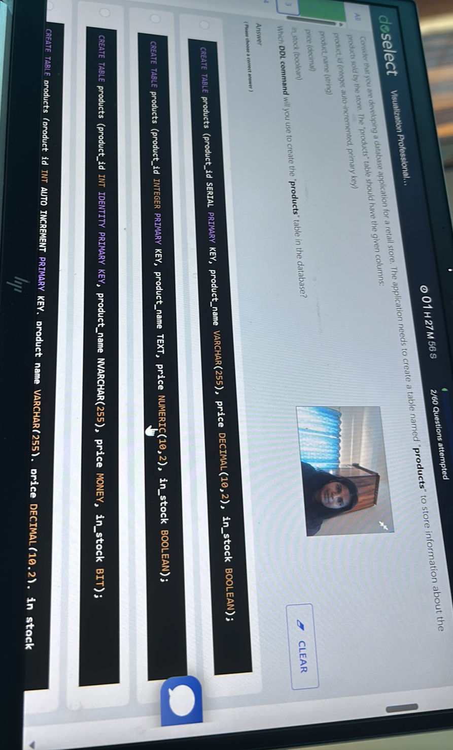 Consider that you are developing a database | StudyX