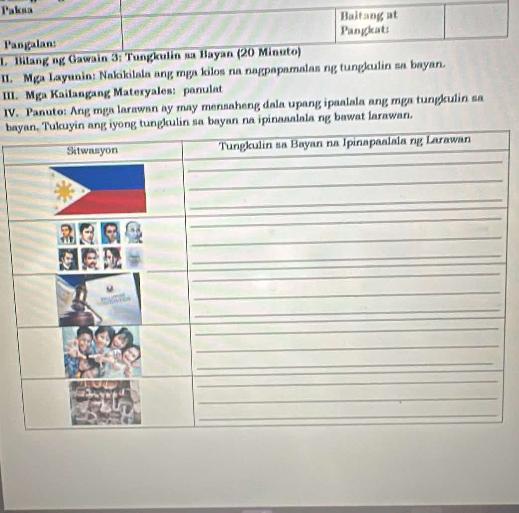 Paksa Pangalan: 1. Bilang ng Gawain 3: | StudyX