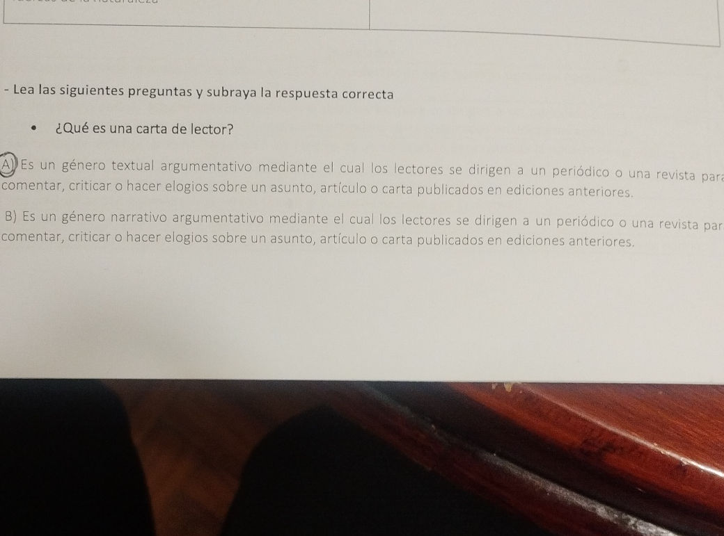 - Lea las siguientes preguntas y subraya la | StudyX