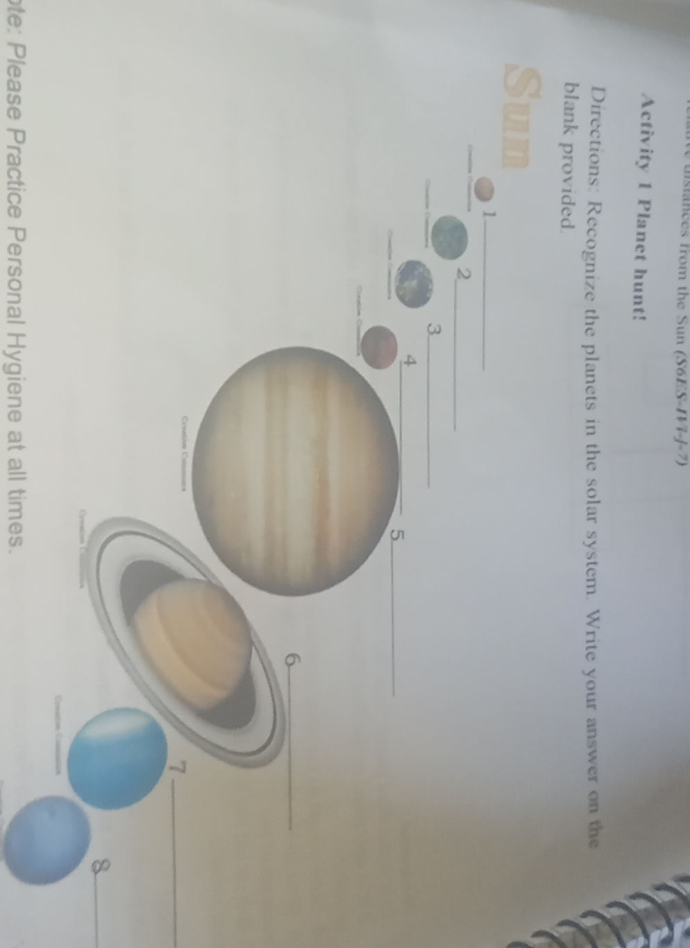 Activity 1 Planet hunt! Directions: | StudyX
