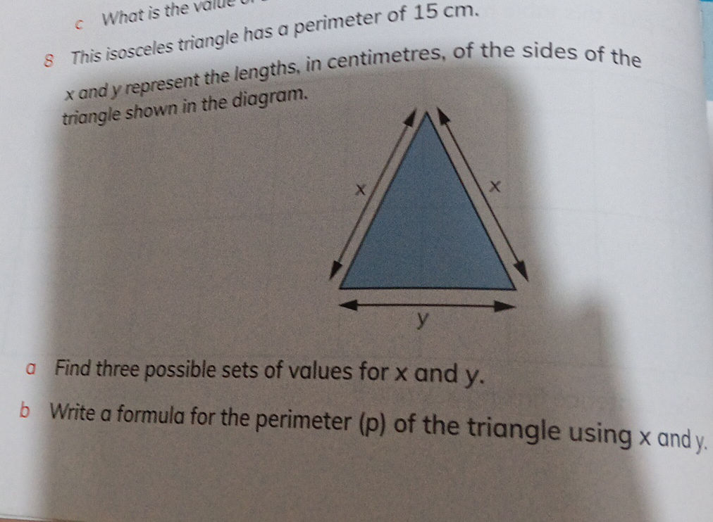 8 This isosceles triangle has a perimeter of | StudyX
