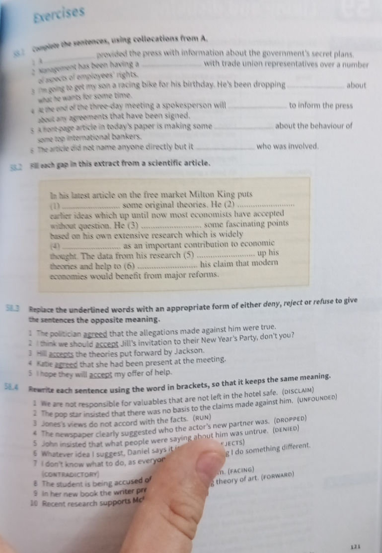 58.1 Complete the sentences, using | StudyX