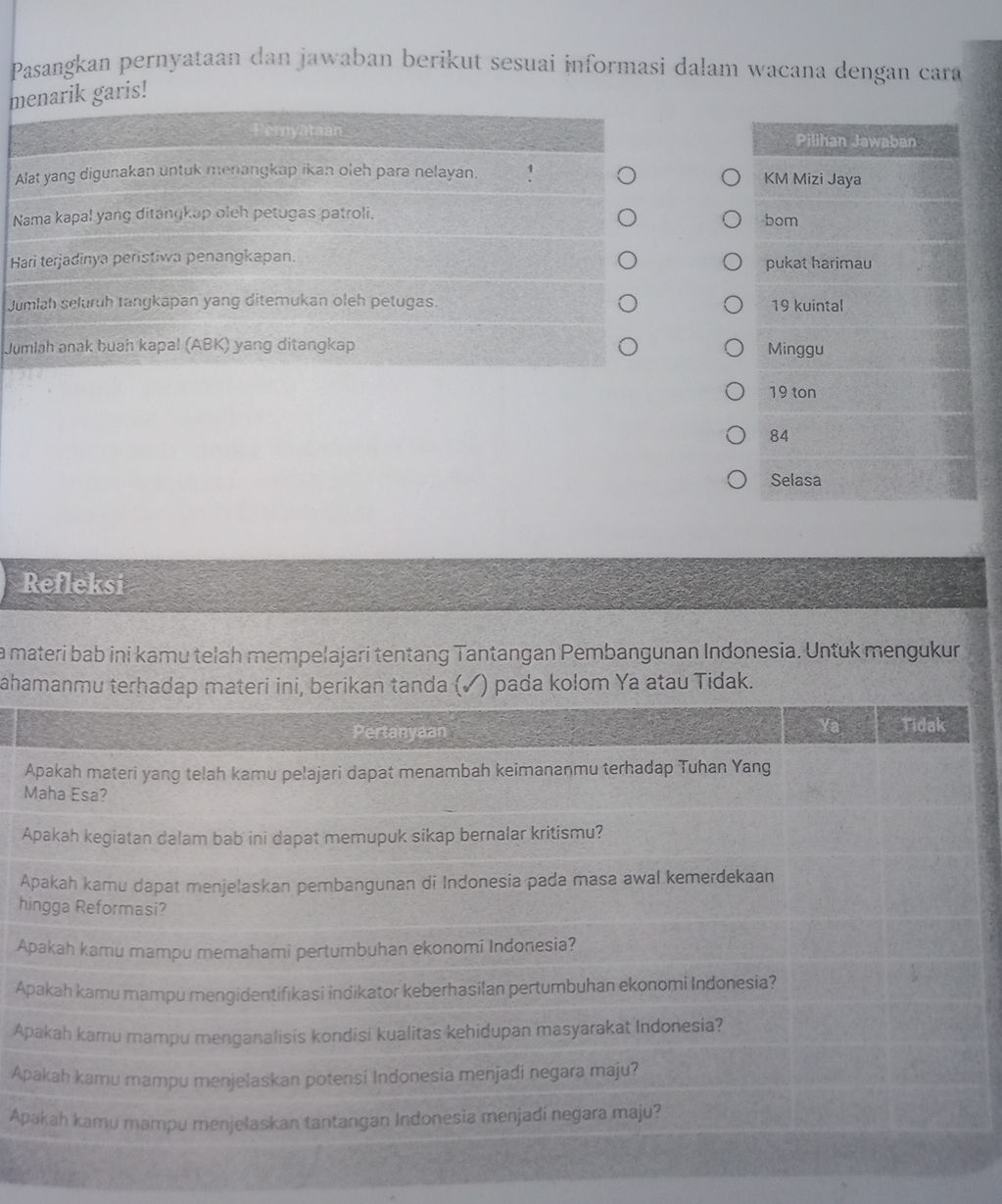 Pasangkan pernyataan dan jawaban berikut | StudyX