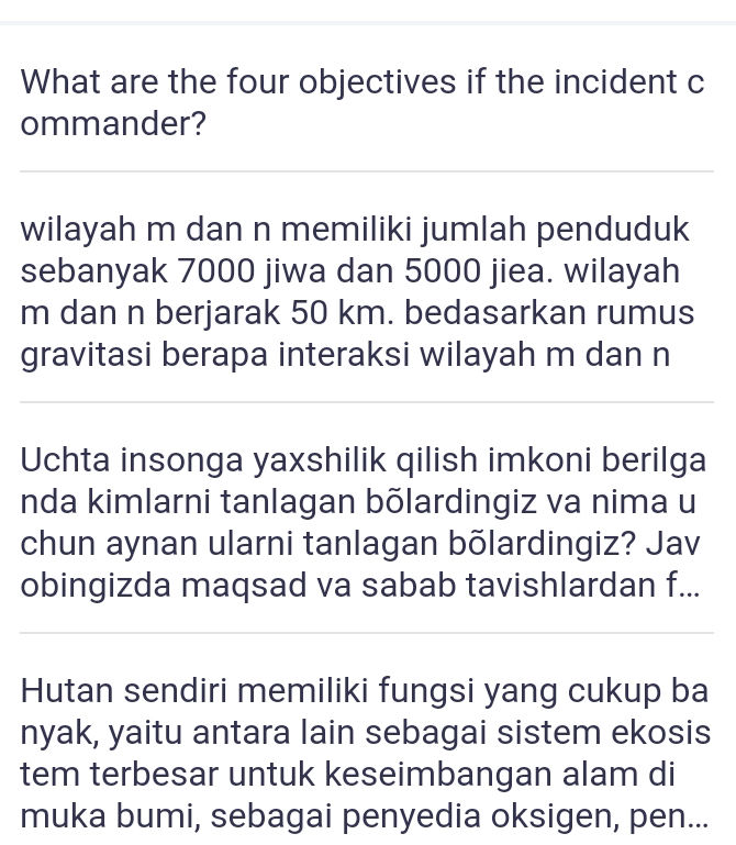 What are the four objectives if the incident | StudyX