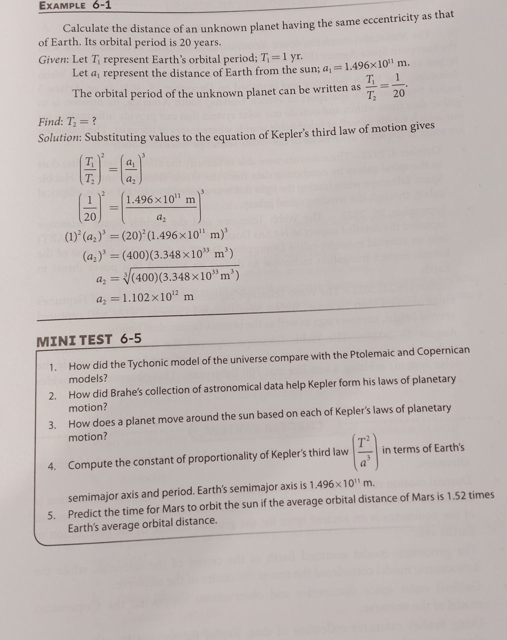 EXAMPLE 6-1 Calculate the distance of an | StudyX