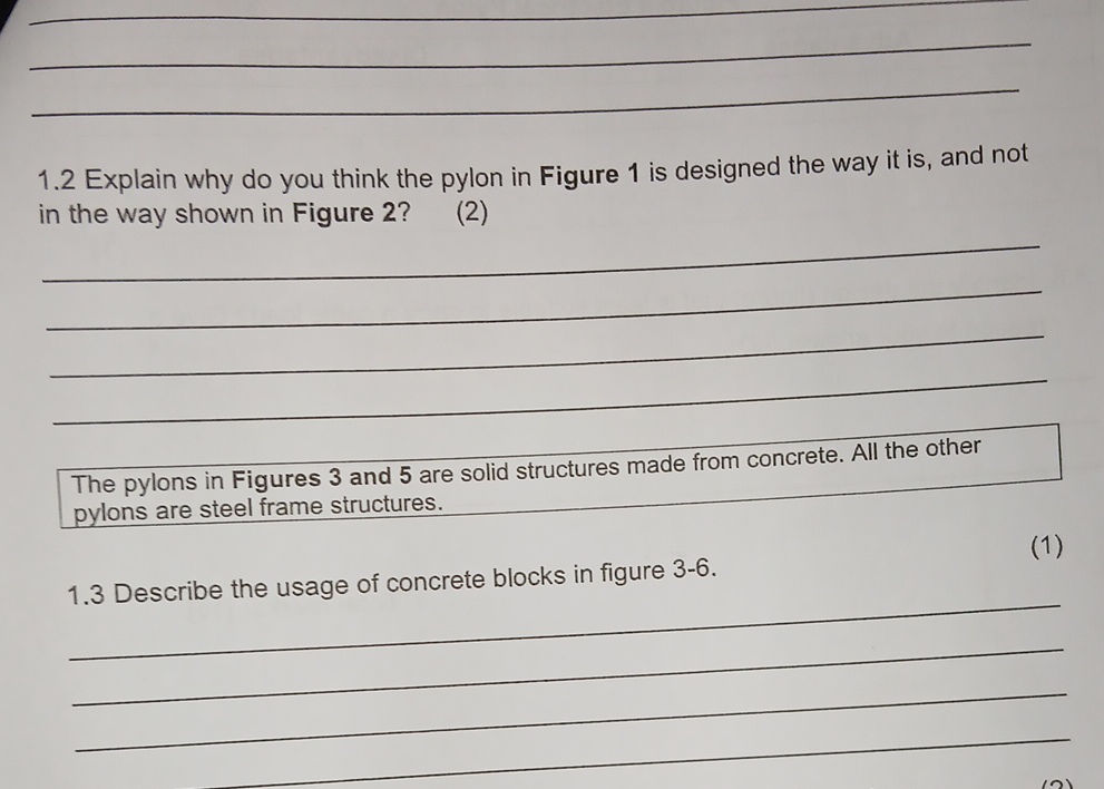 1.2 Explain why do you think the pylon in | StudyX