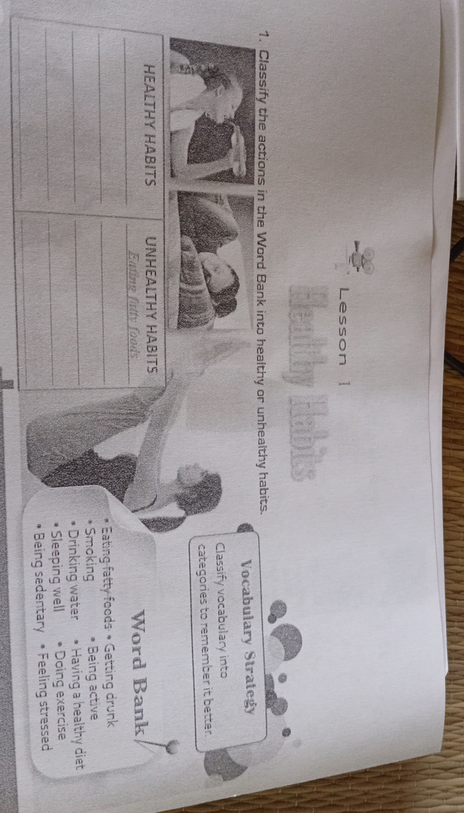 1. Classify the actions in the Word Bank | StudyX