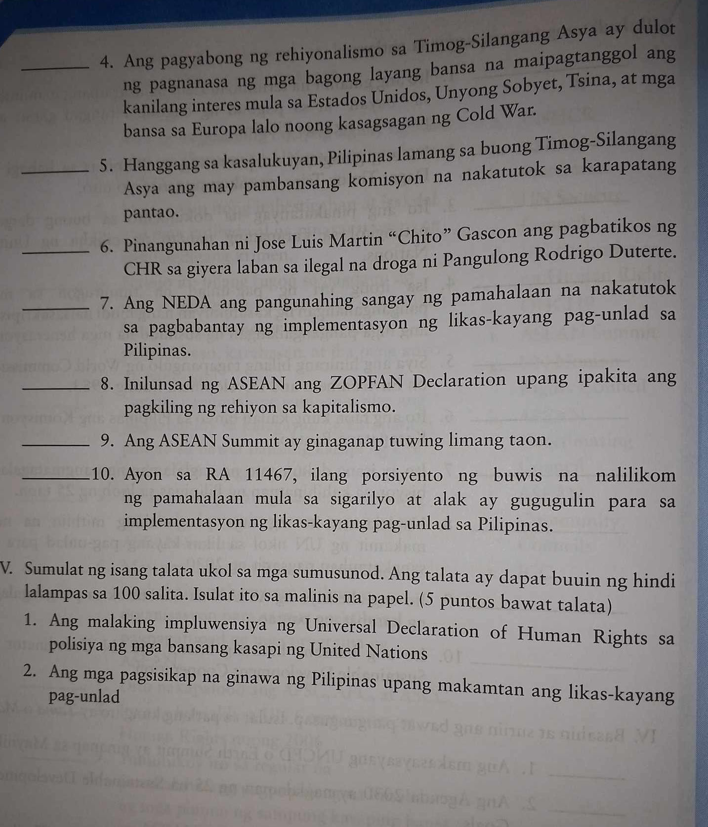 4. Ang pagyabong ng rehiyonalismo sa | StudyX