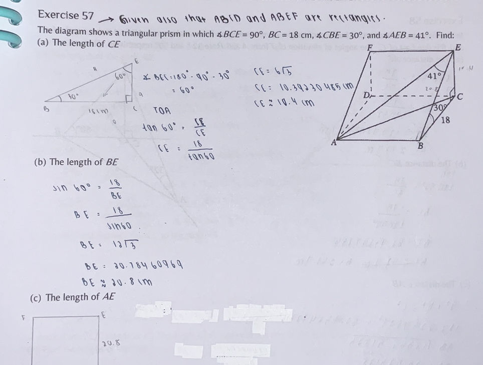 Exercise 57 Given also that ABID and ABEF | StudyX