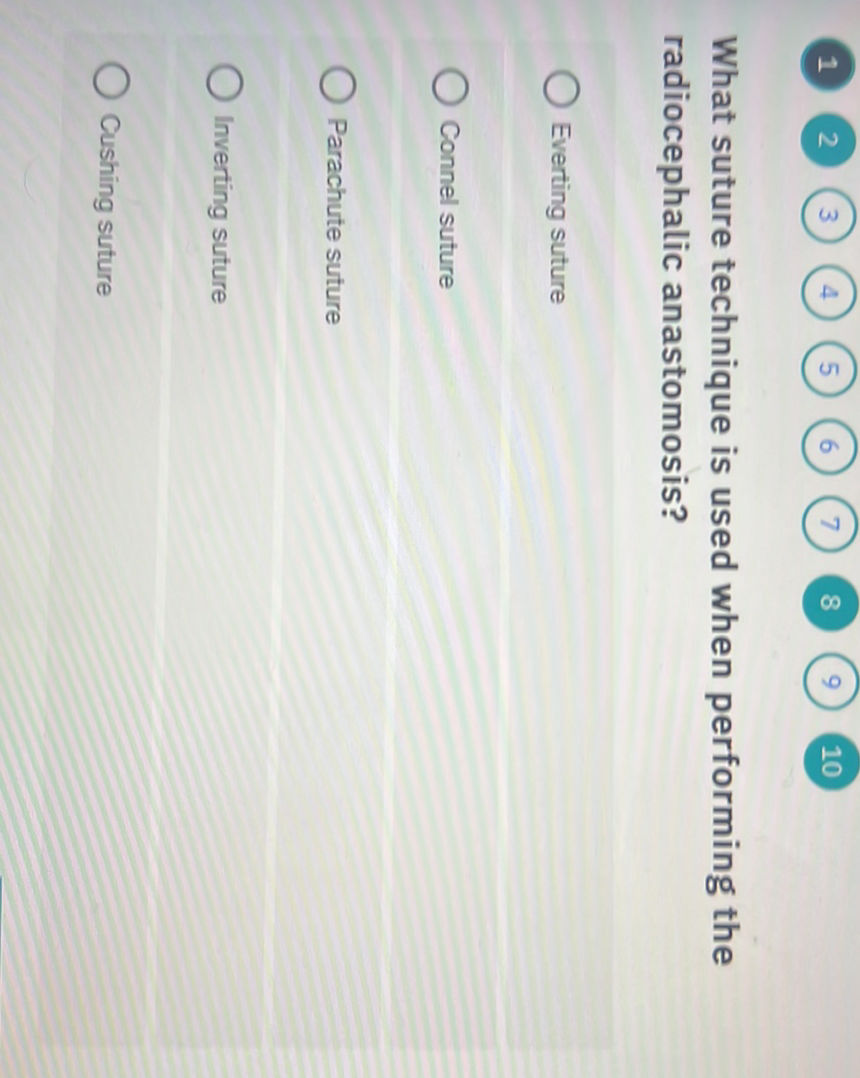 What suture technique is used when | StudyX