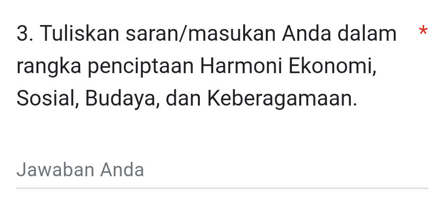 Tuliskan saran/masukan Anda dalam rangka | StudyX