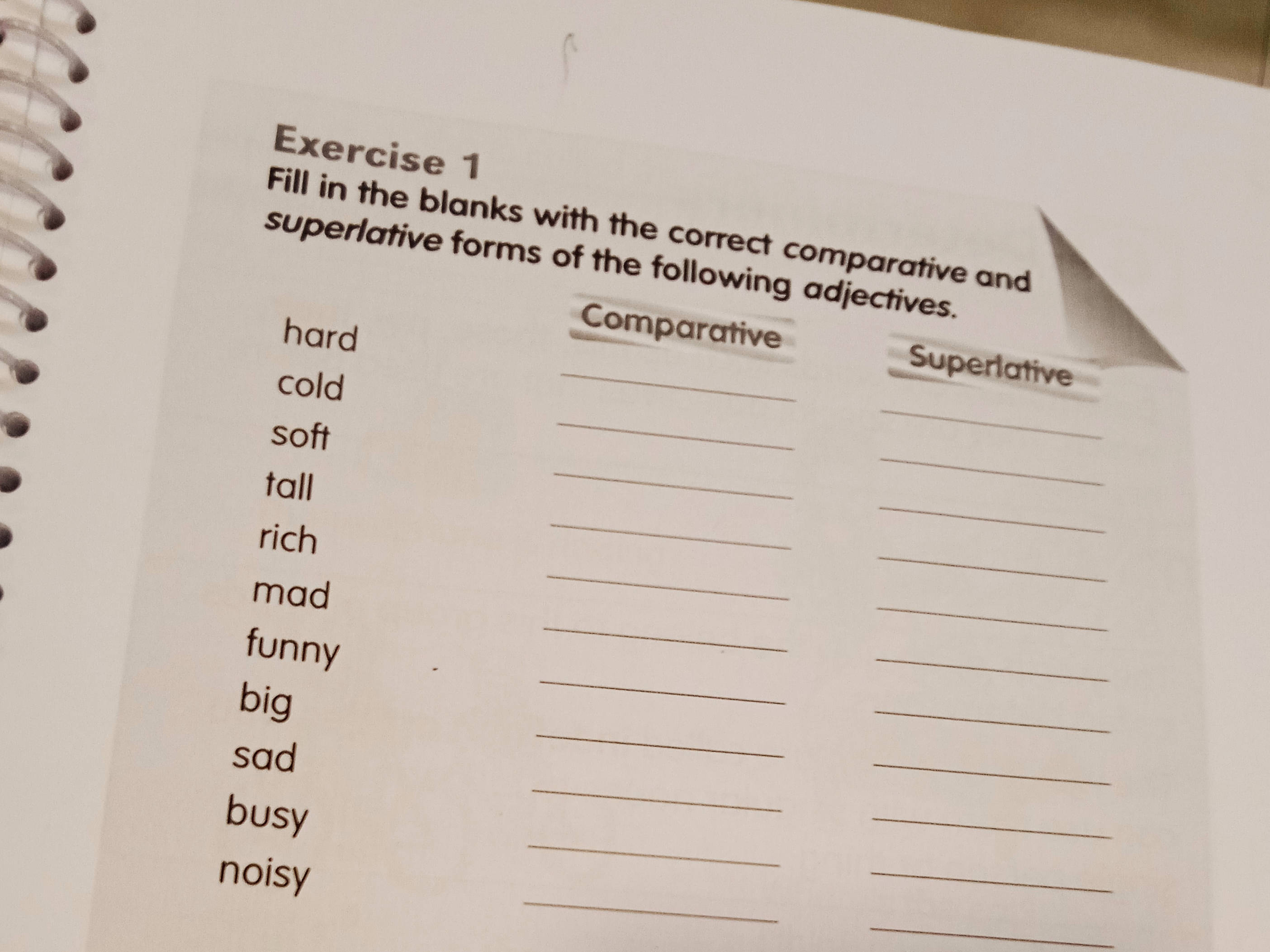 Exercise 1 Fill in the blanks with the | StudyX