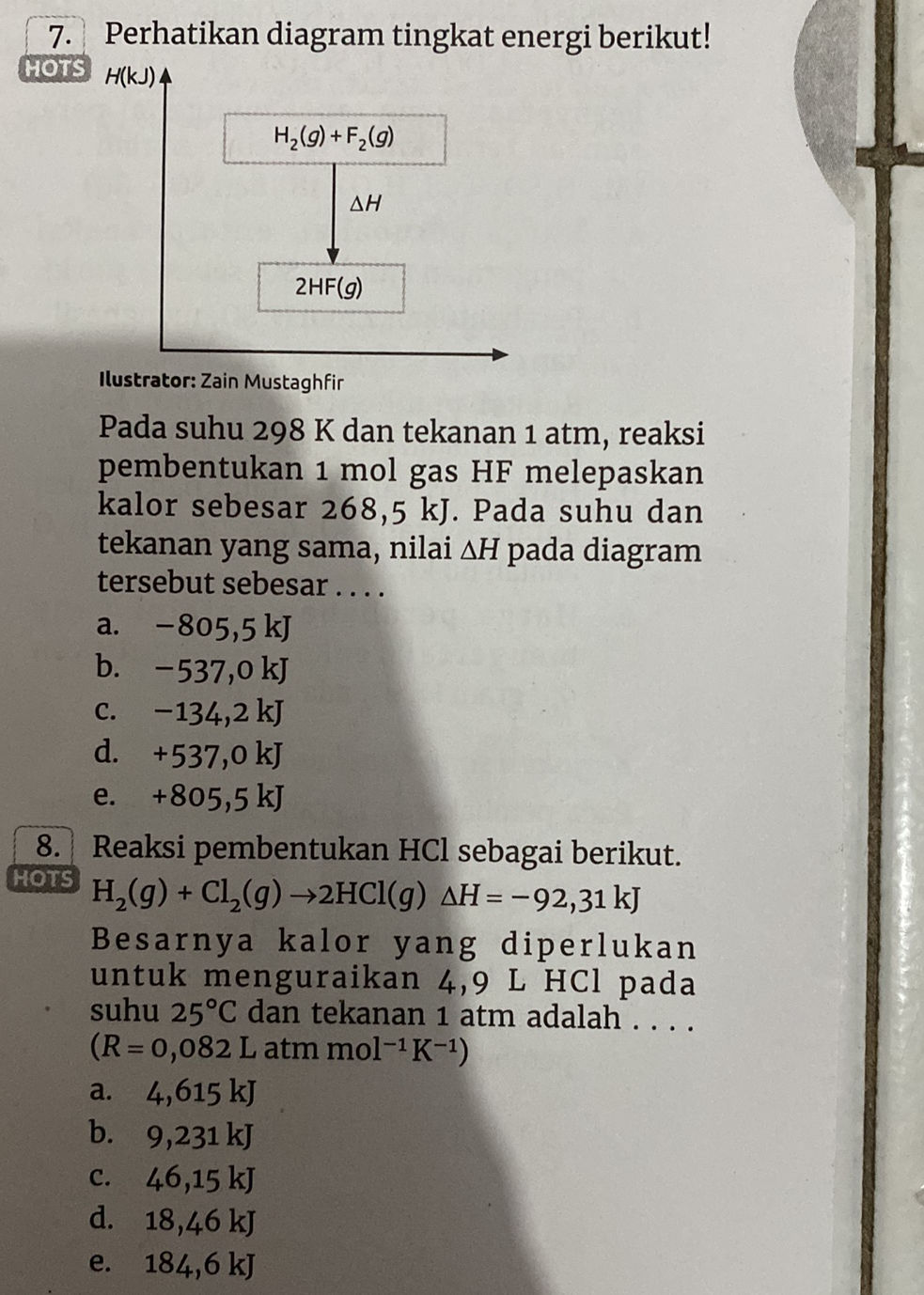 7. Perhatikan diagram tingkat energi | StudyX