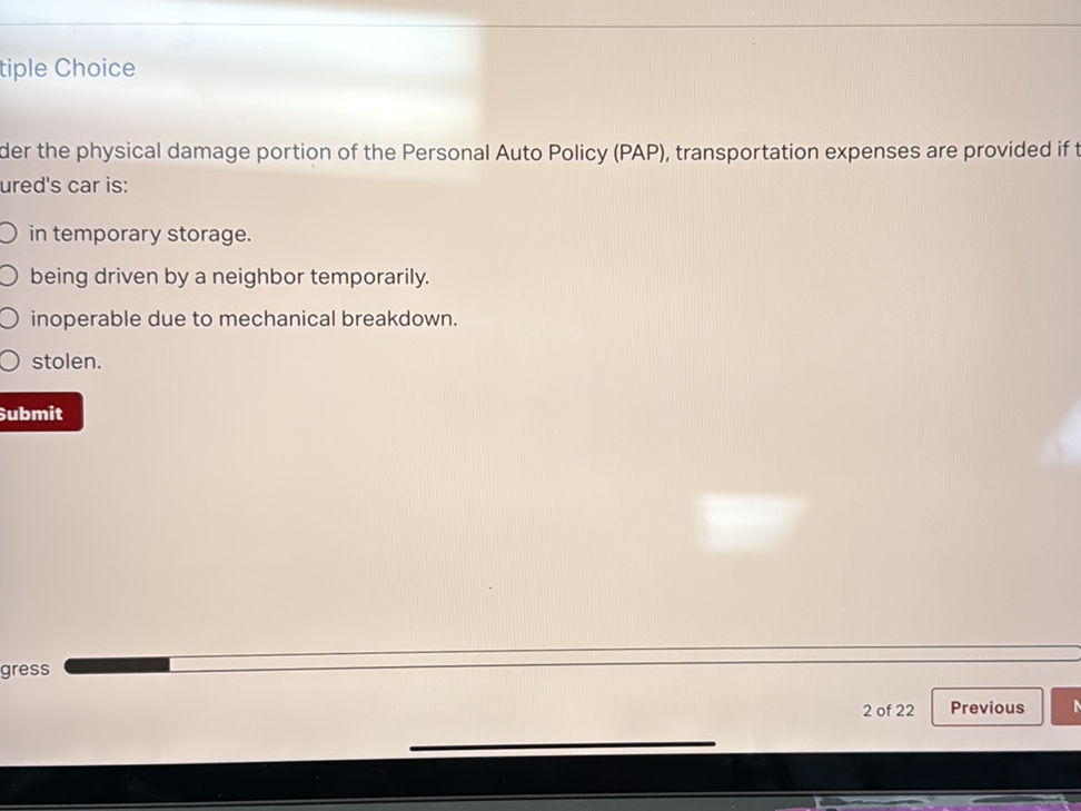 Under the physical damage portion of the | StudyX