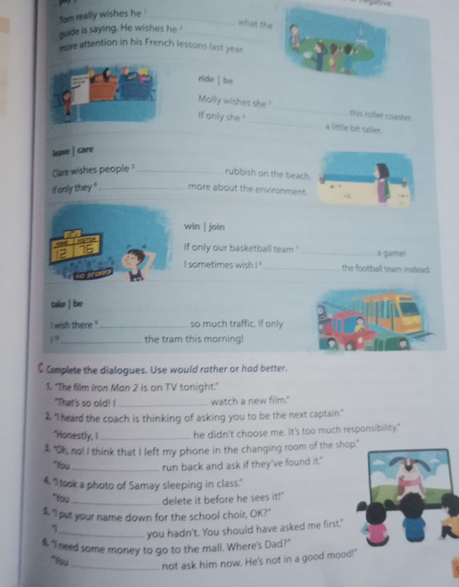 Tom really wishes he ______ what the guide | StudyX