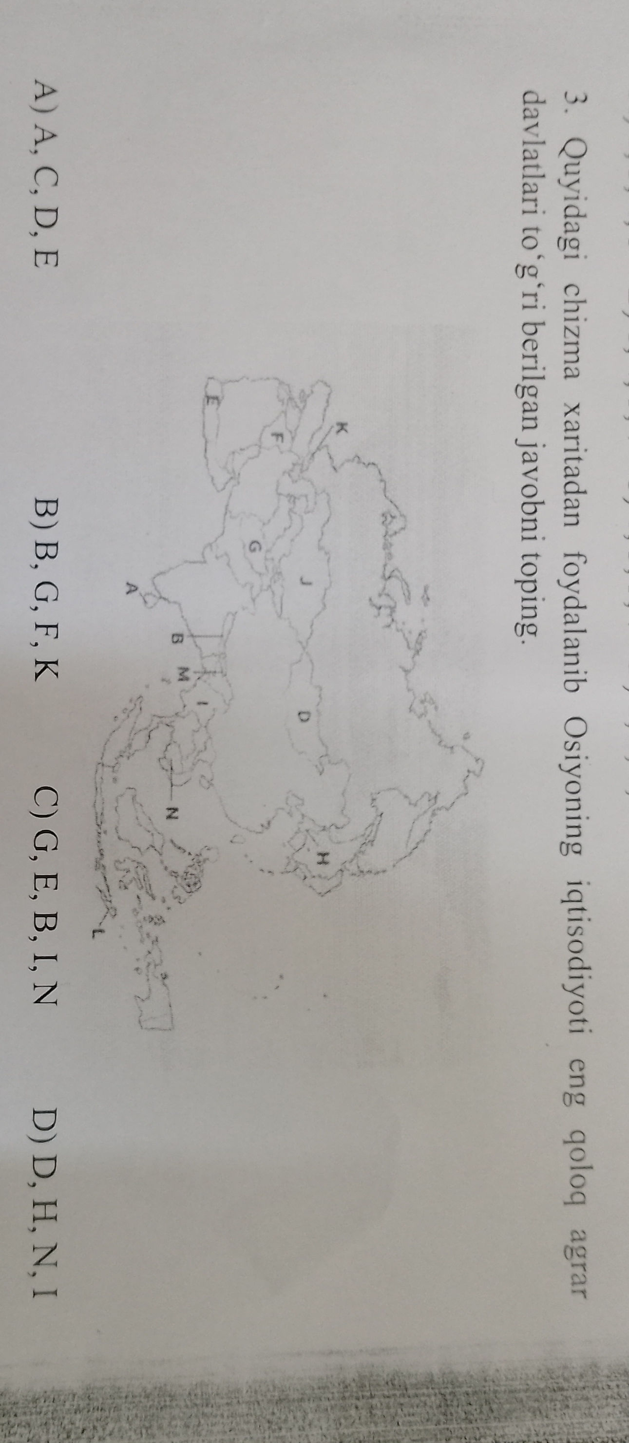 3. Quyidagi chizma xaritadan foydalanib | StudyX
