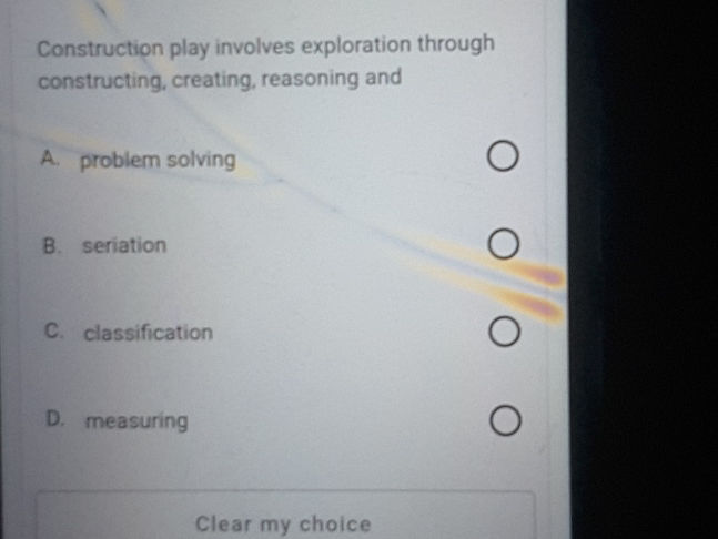 Construction play involves exploration | StudyX