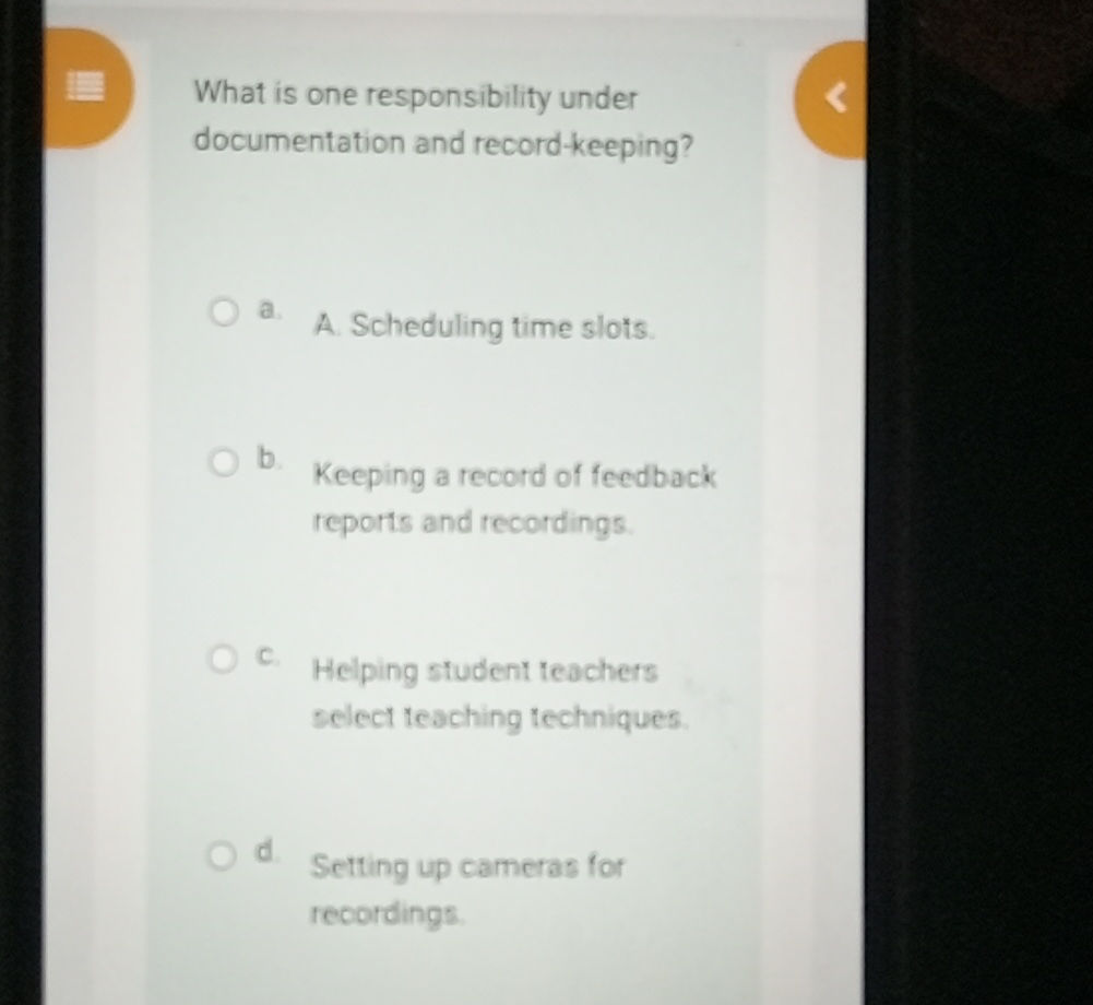 What is one responsibility under | StudyX
