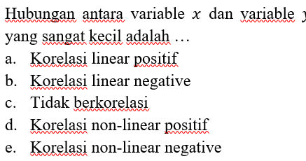 Hubungan antara variable x dan variable y | StudyX