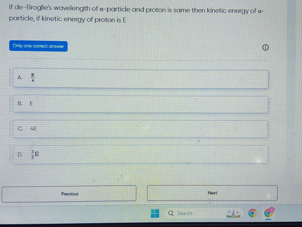 If de-Broglie's wavelength of a-particle and | StudyX