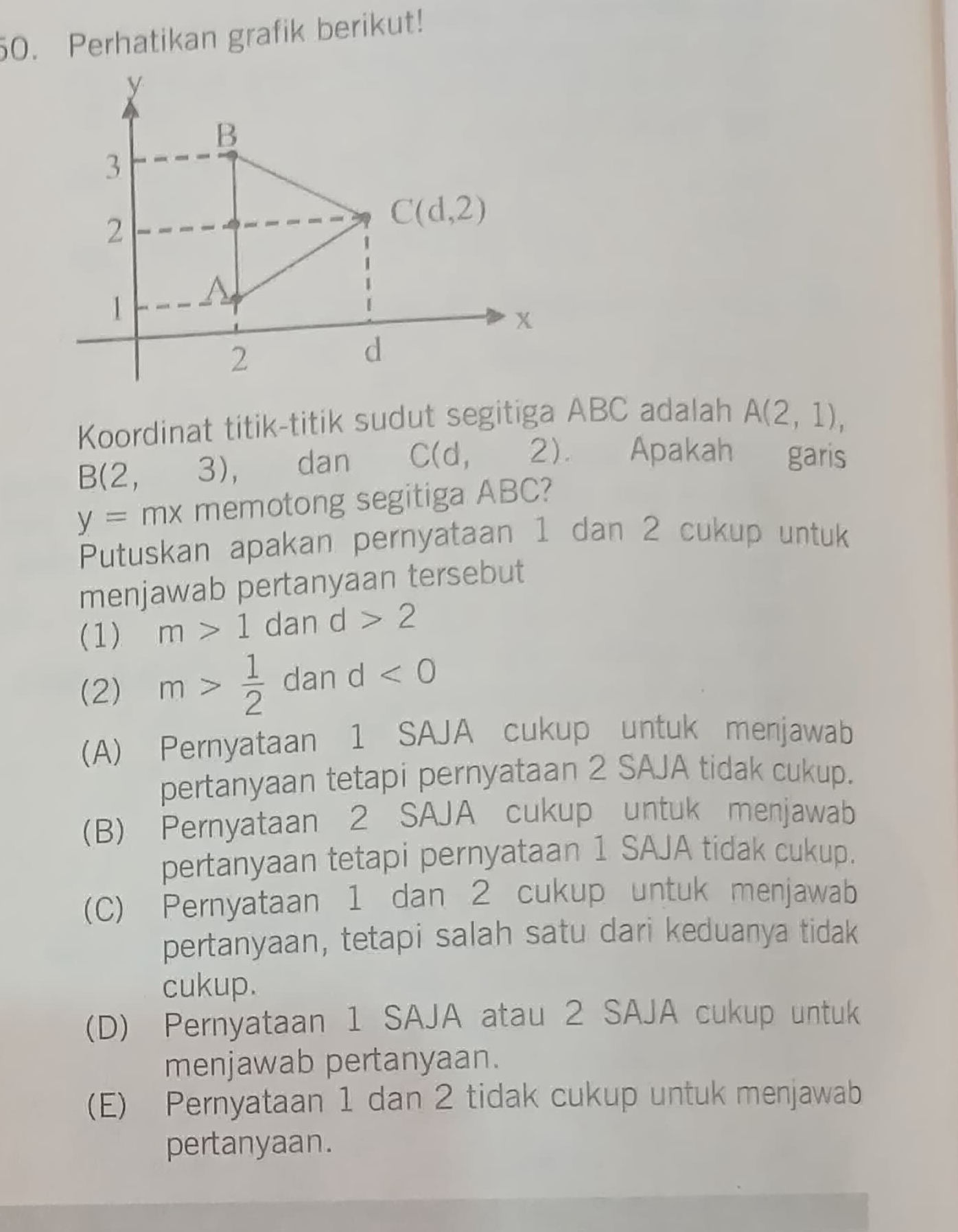Perhatikan grafik berikut! ``` y | 3 | StudyX