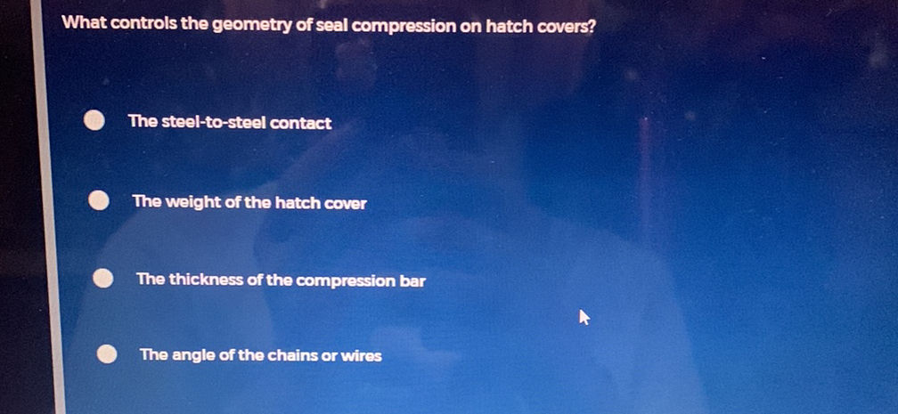 What controls the geometry of seal | StudyX