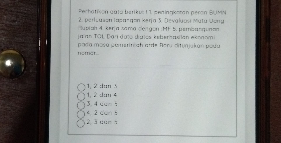 Perhatikan data berikut! 1. peningkatan | StudyX