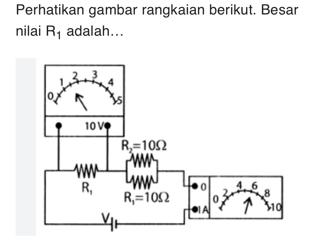 Perhatikan gambar rangkaian berikut. Besar | StudyX