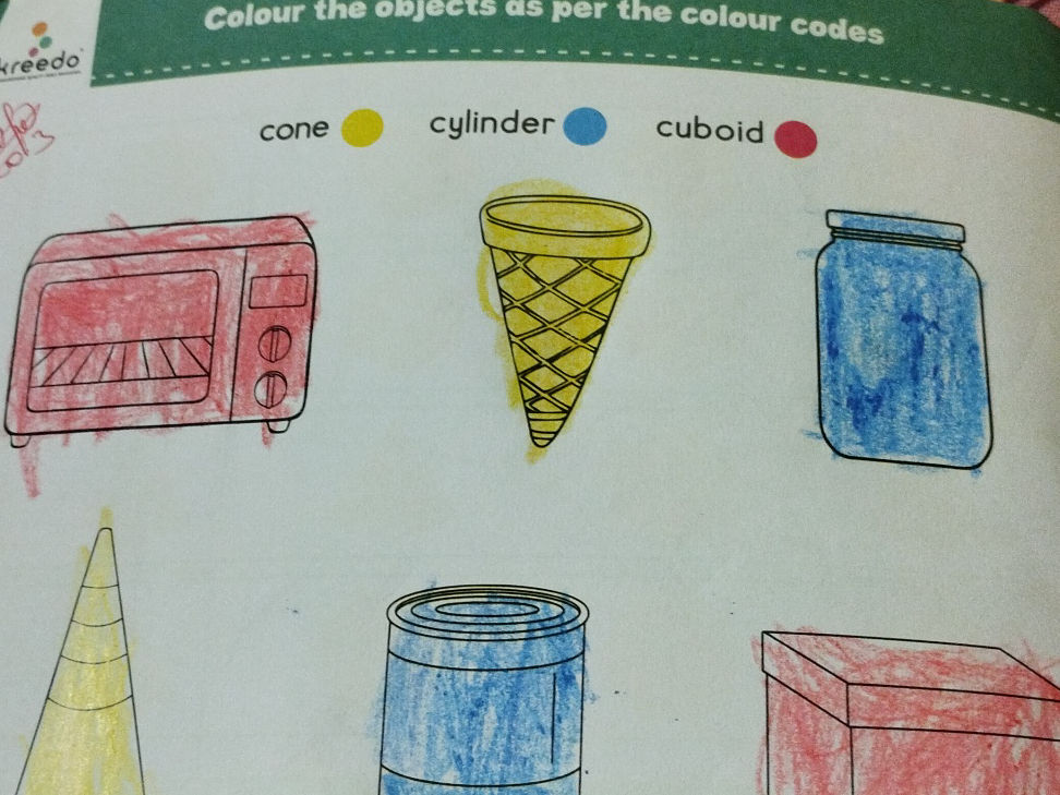 Colour the objects as per the colour codes | StudyX