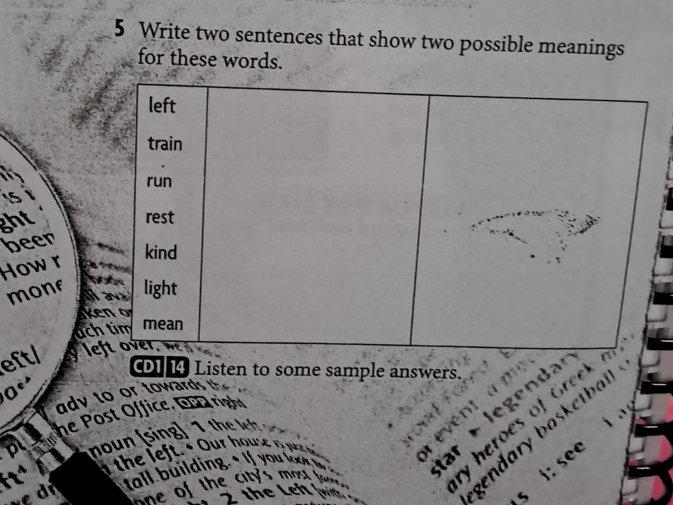 5 Write two sentences that show two possible | StudyX