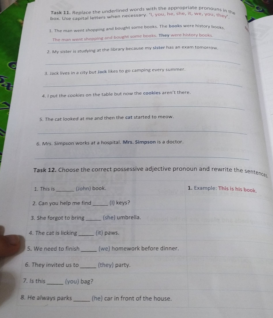 Task 11. Replace the underlined words with | StudyX