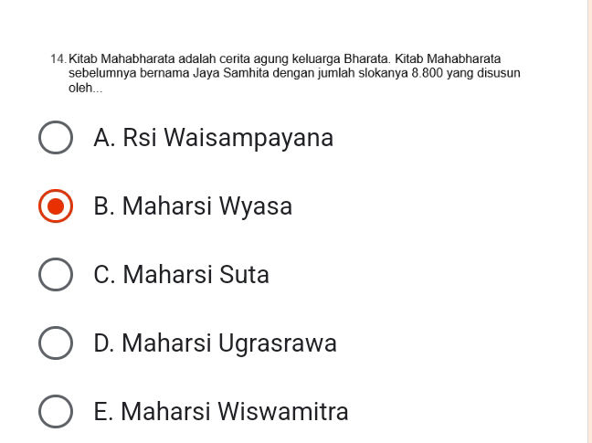 14. Kitab Mahabharata adalah cerita agung | StudyX