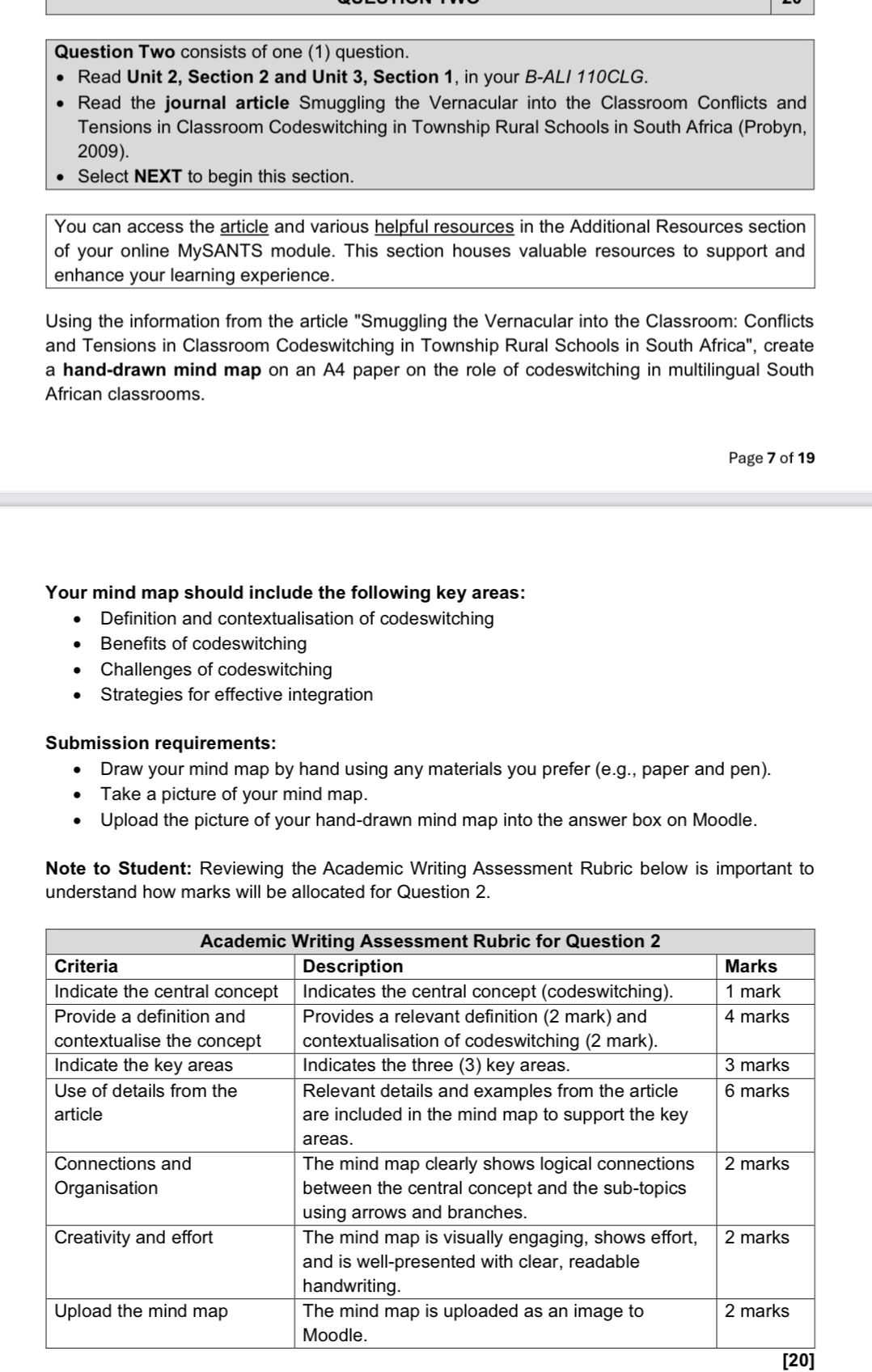 Question Two consists of one (1) question. | StudyX