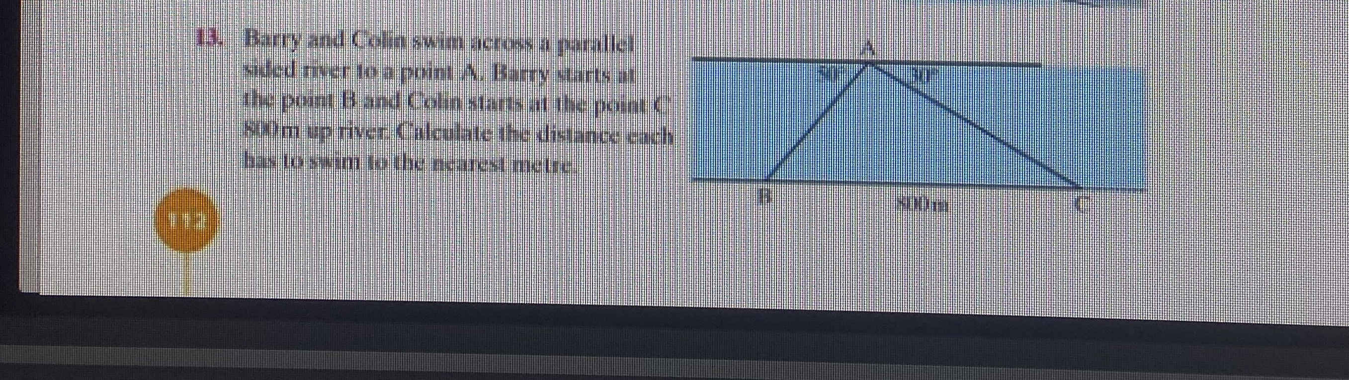 13. Barry and Colin swim across a parallel | StudyX