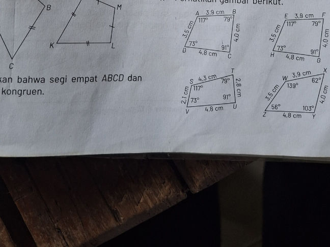 Perhatikan gambar berikut. ABCD dan | StudyX