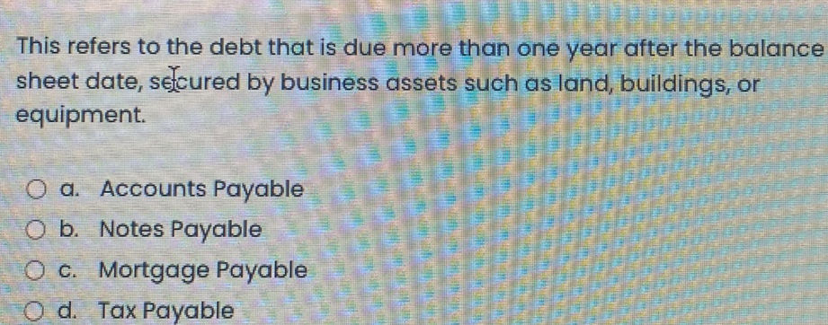 This refers to the debt that is due more