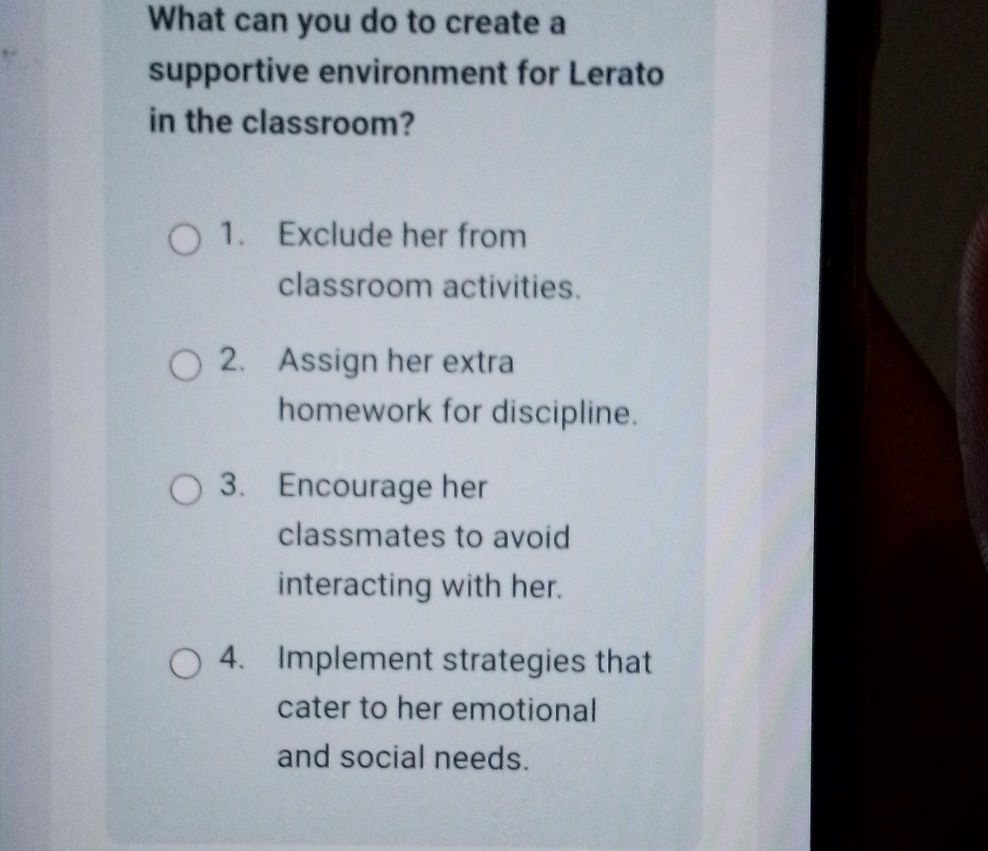 What can you do to create a supportive | StudyX