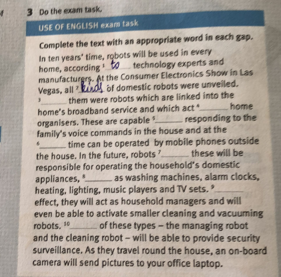 Complete the text with an appropriate word | StudyX