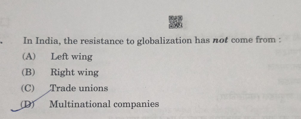 In India, the resistance to globalization | StudyX