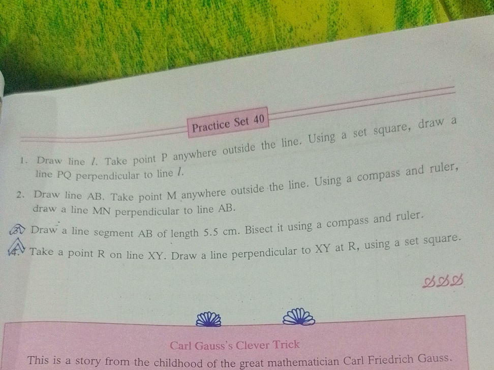 1. Draw line l. Take point P anywhere | StudyX
