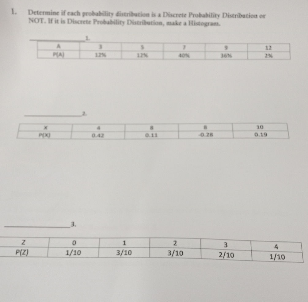 1. Determine if each probability | StudyX