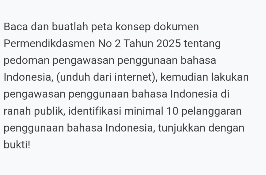 Baca dan buatlah peta konsep dokumen | StudyX