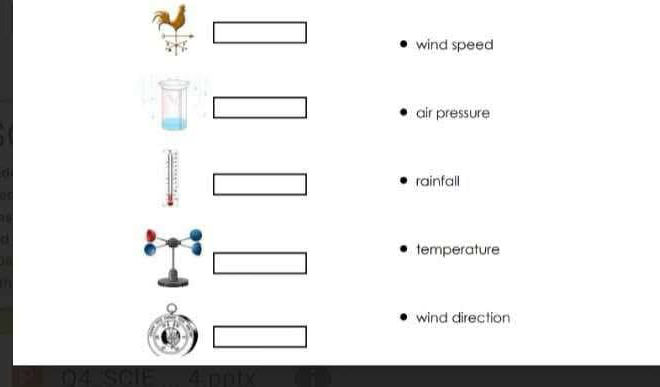 Match the weather instruments with the | StudyX