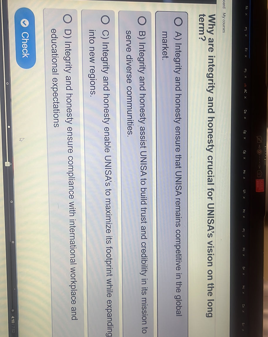 Why are integrity and honesty crucial for | StudyX