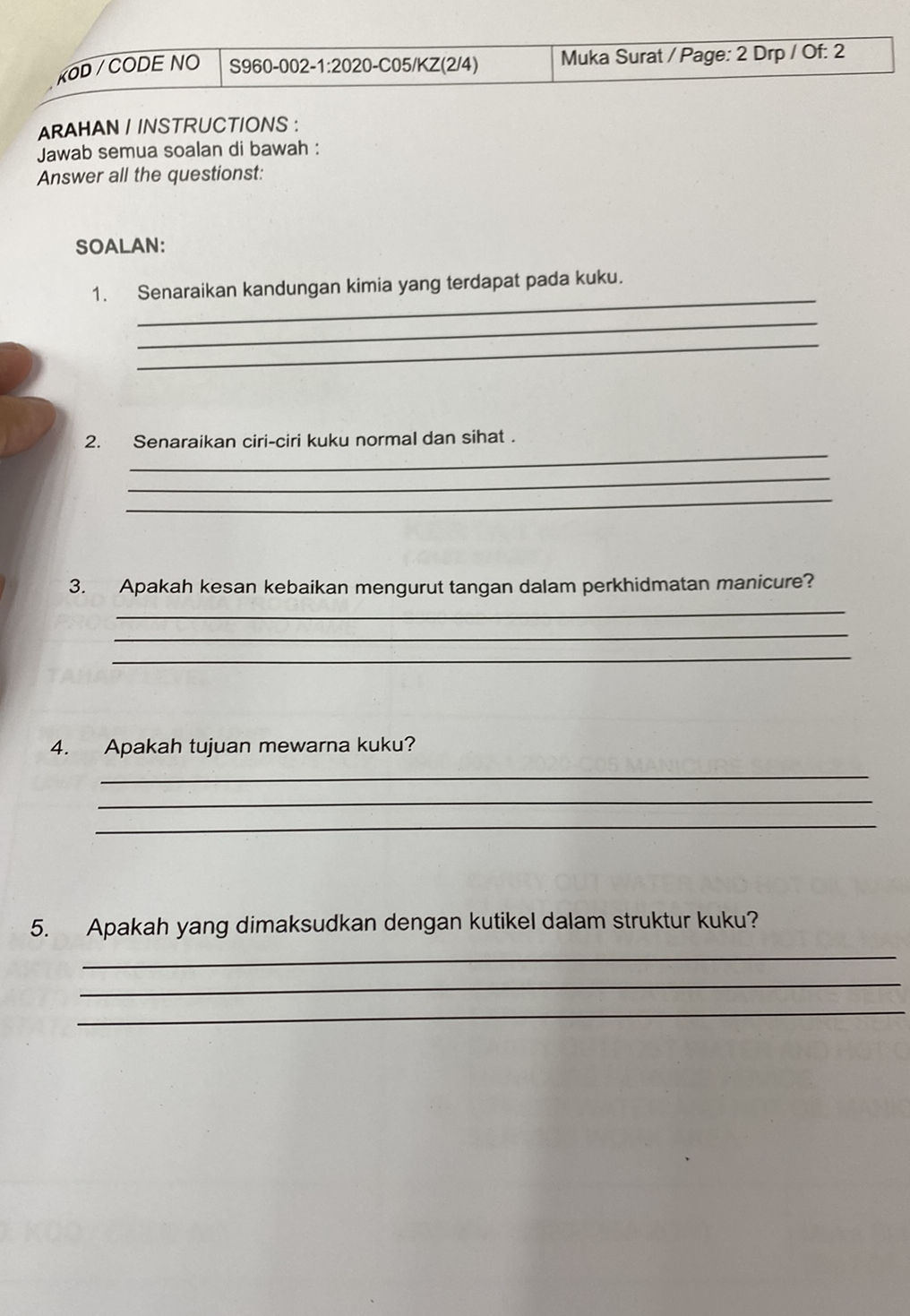 1. Senaraikan kandungan kimia yang terdapat | StudyX
